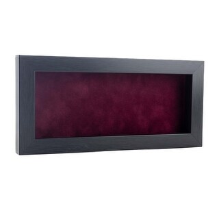 12x24 Shadow Box Frame Charcoal Gray Wood | 3/4" Usable Display Depth ...