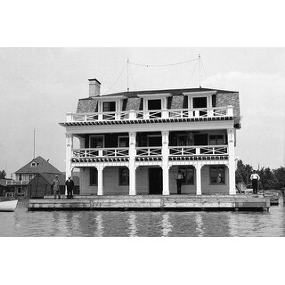 Detroit Motor Boat Club Black and White Gallery Wrapped Canvas - Bed ...