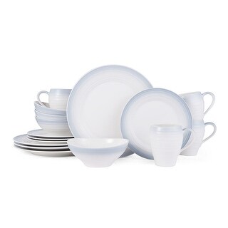 Mikasa Swirl Ombre Grey 16PC Dinnerware Set, Service for 4 - On Sale - Bed Bath & Beyond - 38359707