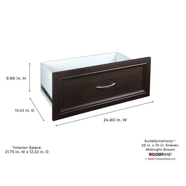 ClosetMaid SuiteSymphony 25-inch Wide x 10-inch High Drawer - Bed Bath ...