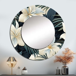 Designart "Beige And Grey Jungle Botanical Pattern" Botanical, Floral ...