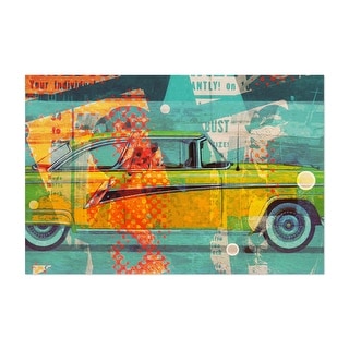 Abstract Automotive Yellow Cab Collage Car Cars Art Print/Poster - Bed ...