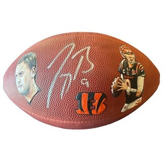 Joe Burrow Signed and Hand Painted Duke Super Bowl LVI Football - Bed ...