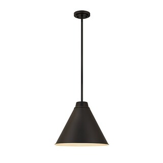 Eaton 1 Light Pendant - Matte Black - Bed Bath & Beyond - 33249286