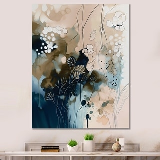 Designart "Blue Abstract Reflections I" Abstract Wall Decor - Bed Bath ...