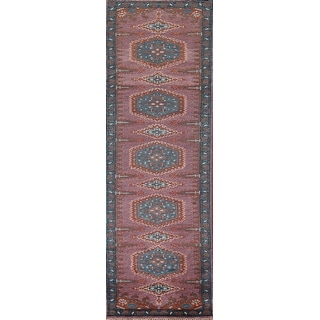 Purple Viss Oriental Runner Rug Handmade Wool Carpet - 2'6"x 9'8" - Bed ...