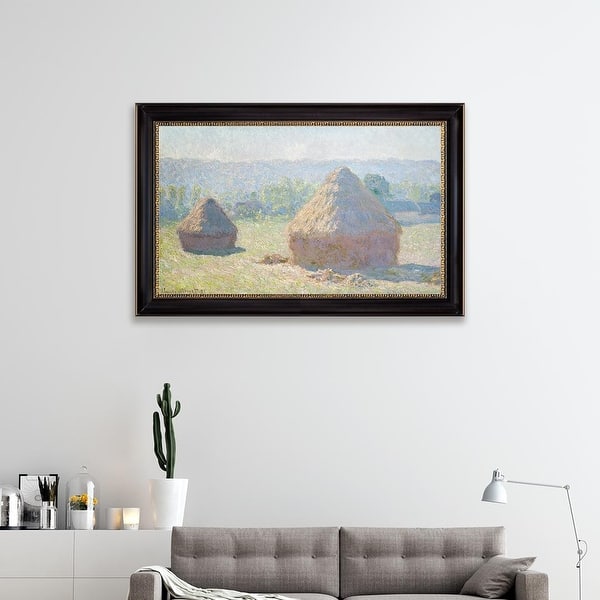 Grainstacks at the End of Summer, Morning Effect by Claude Monet Black ...