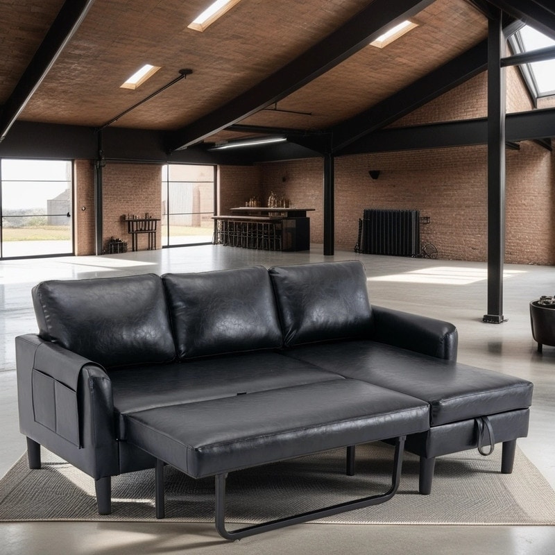 Black Faux Leather Sofas - Bed Bath & Beyond