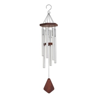 Mainstays 31" Silver and Brown Aluminum Geometric Wind Chime - Bed Bath ...