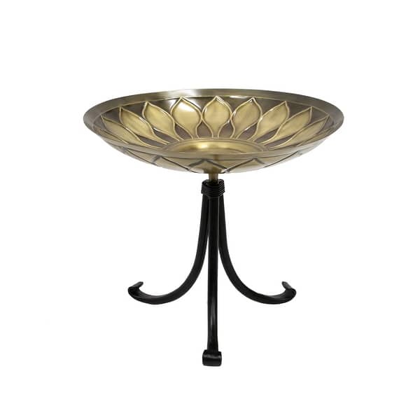 Achla Designs 16"W Round Antique and Patina Finish Brass African Daisy ...