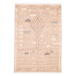 ECARPETGALLERY Hand-knotted Marrakesh Tan Wool Rug - 7'2 x 10'6 - Bed ...