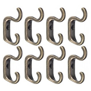 Wall Hooks, Zinc Alloy Double Prong Mini Small Retro Hook - Bed Bath ...