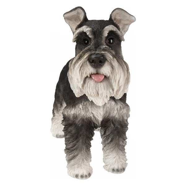 18" Standing Miniature Schnauzer Outdoor Garden Statue - Bed Bath ...