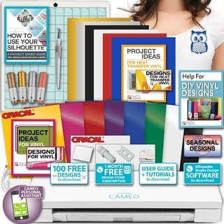 Silhouette Cameo Machine 3 Bundle Guide Oracal Vinyl Siserl Htv Pens ...