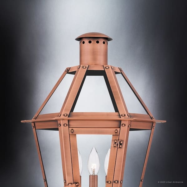 Luxury Rustic Outdoor Post Light, 25H x 13W, with Tudor Style, Rustic ...