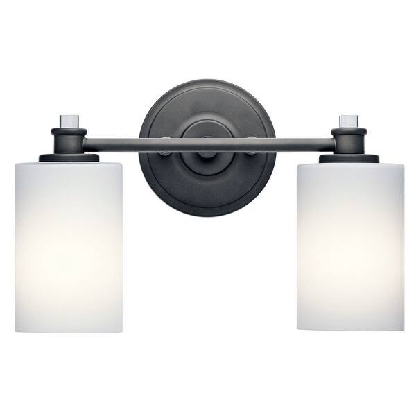 Kichler Joelson 2 Light 14" Wide LED Bathroom Vanity Light with Satin ...