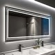 Extra Large LED Lighted Bathroom Mirror Wall Anti-Fog Vanity 3 Colors ...