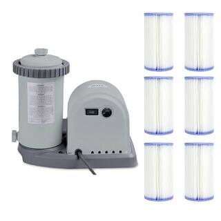 Intex 1500 GPH Easy Set Pool Pump Filter Cartridge with Timer & GFCI ...