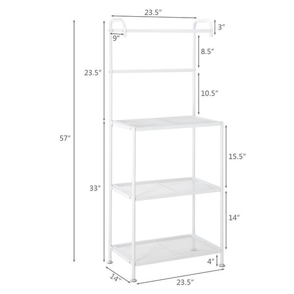 Kitchen Baker's Rack with Oven Mitts and 10 Side Hooks Utility Storage ...