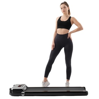 Home Under Desk Treadmill 2.5HP Slim Electric Walking Machine, Black ...