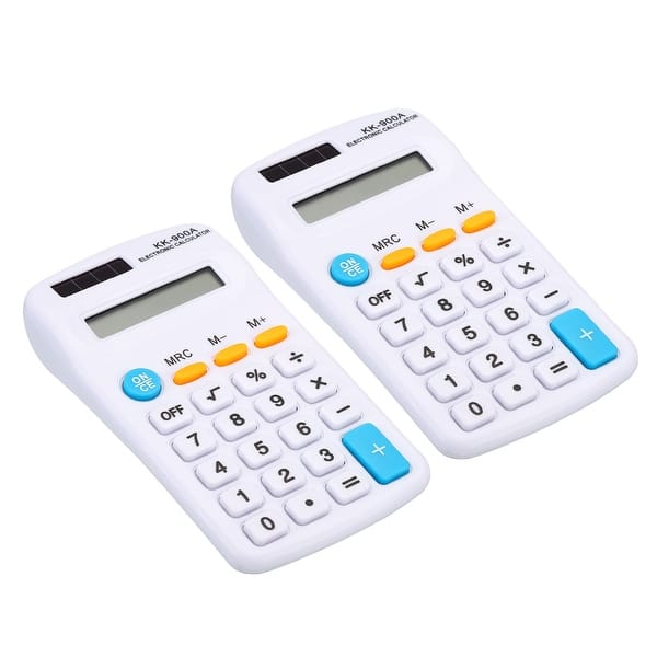 2Pcs Small Pocket Calculator 8 Digit Display Office Handheld ...