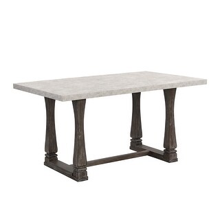 60 inch Dining Table, Classic Farmhouse Rectangle Kitchen Table Ideal ...