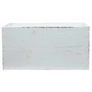 Distressed White Wooden Box - Bed Bath & Beyond - 41934584
