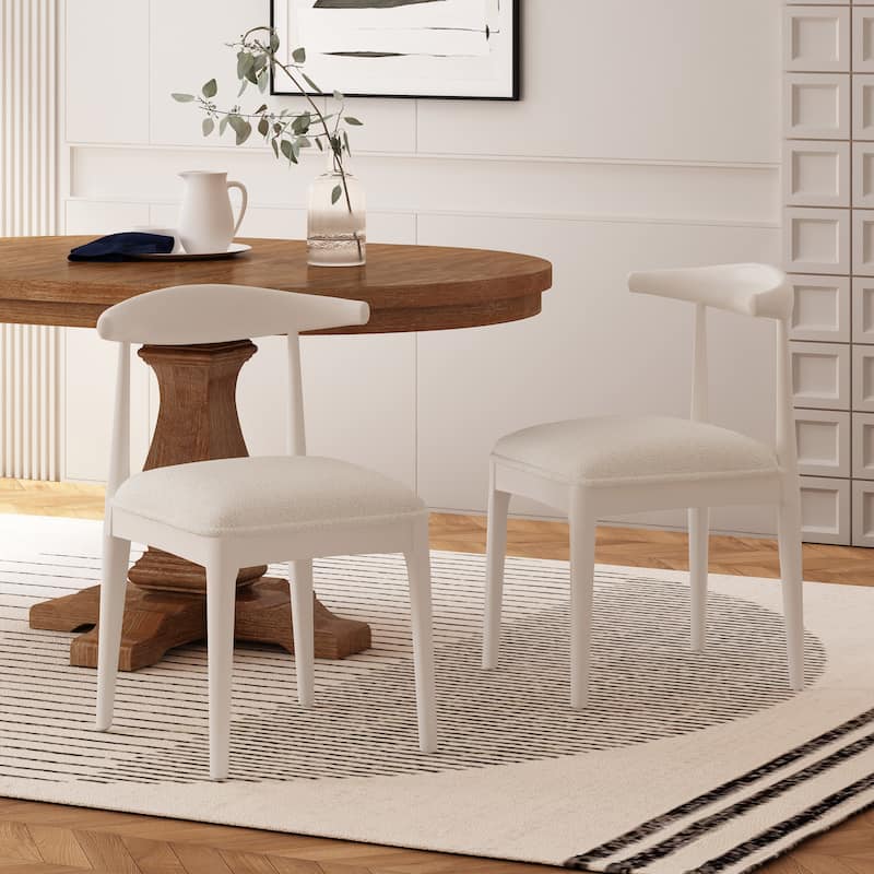Cortina Fabric and Rubberwood Dining Chairs (Set of 2) by Christopher ...