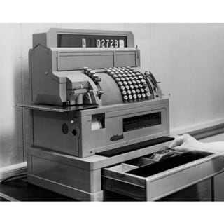 CloseUp Of A Human Hand Taking Money From Cash Registers Drawer Poster ...