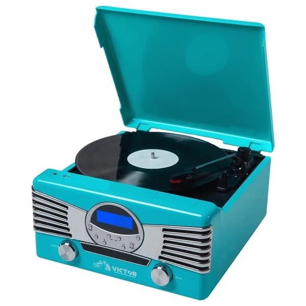 Victor Diner 7-in-1 Turntable Music Center with CD/MP3 Player ...