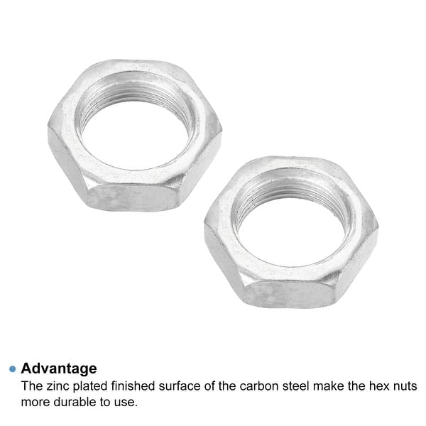 20pcs M20x1.5 Steel Hex Nuts Hardware Nuts Screw Bolt Fasteners 9mm ...