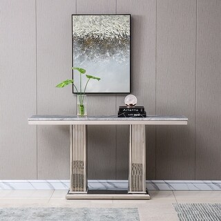 Marble Top Side Table - Grey - Bed Bath & Beyond - 36181466