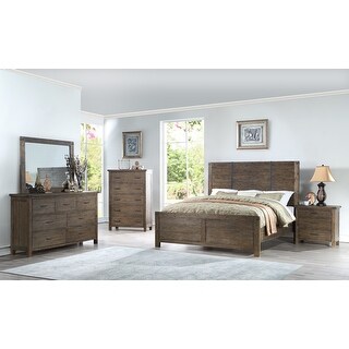 New Classic Furniture Reynauld Weathered Walnut 5-Piece Bedroom Set ...