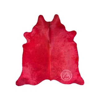 Dyed Red Cowhide Rug - Bed Bath & Beyond - 40793157