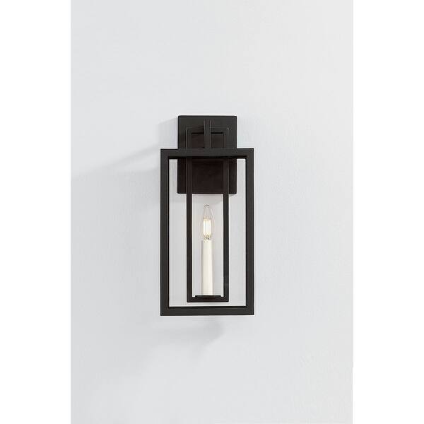 Amire Exterior Wall Sconce - Textured Black - Bed Bath & Beyond - 39855239