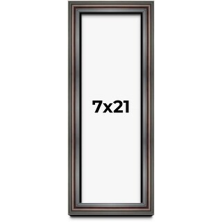 7x21 Shadow Box Frame Brown Cherry | 2.625 Inches Deep Pine Wood - Bed ...