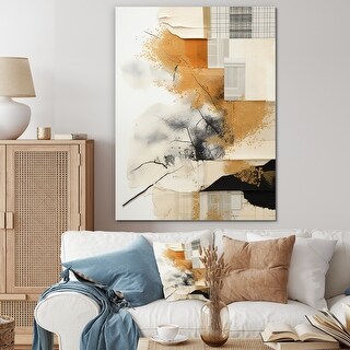 Designart "Minimalist Montage I" Abstract Collages Canvas Prints - Bed ...
