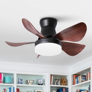 28" Modern 5-Blade Hunger Ceiling Fan with LED Light - Bed Bath ...