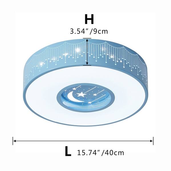 Unique Stars and Moons Design Flush Mount for Kid's Room Bedroom - Bed ...