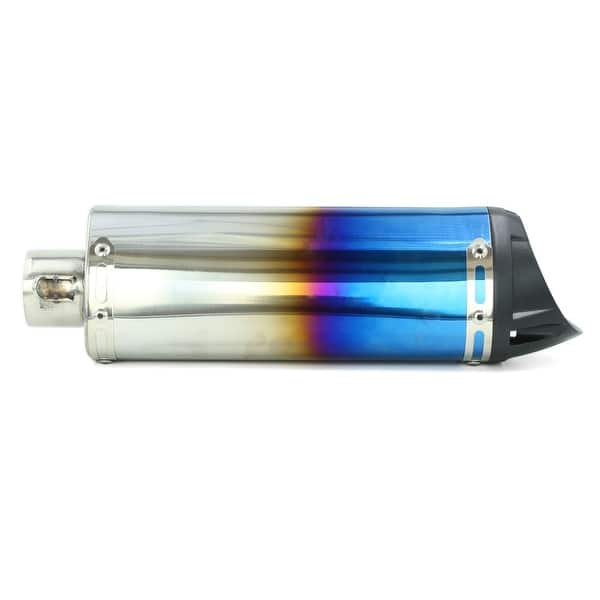 Bluing 48mm Inlet Street Bike Motorbike Exhaust Pipe Removable Silencer ...