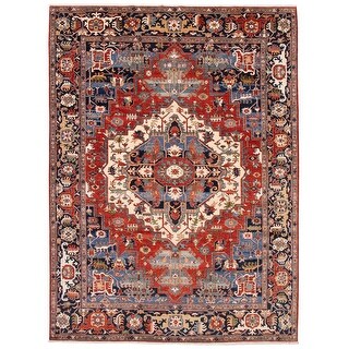 ECARPETGALLERY Hand-knotted Aryana Red Wool Rug - 10'0 x 13'11 - Bed ...