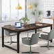 70.87" Large Computer Office Desk, Conference Table Rustic Brown - Bed ...