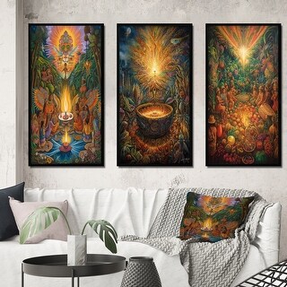 Designart "Celebration In Heaven Easter Ressurection II" Christianism ...