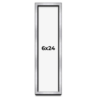 6x24 Shadow Box Frame Silver | 1.375 Inches Deep Real Wood - Bed Bath ...