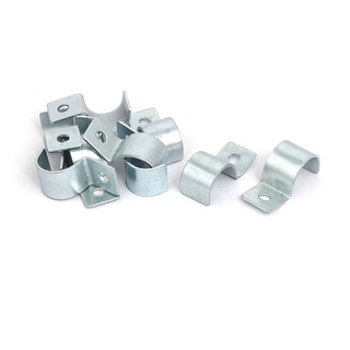 20mm Dia P Shaped Zinc Plated One Hole Pipe Strap Clip Clamp 10pcs ...