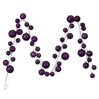 Vickerman 10' Plum Pearl Branch Ball Wire Garland. - Bed Bath & Beyond ...
