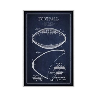 iCanvas "Football Navy Blue Patent Blueprint" by Aged Pixel Framed ...