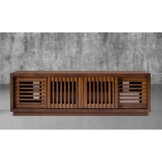 70" Contemporary Rustic TV Media Console for Flat Screen and A/V ...