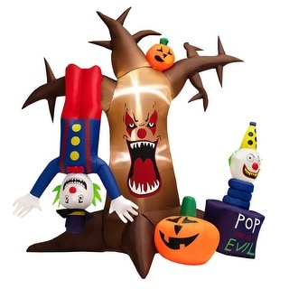 8 Feet Halloween Inflatable Tree Giant Blow-up Spooky Dead Tree with ...