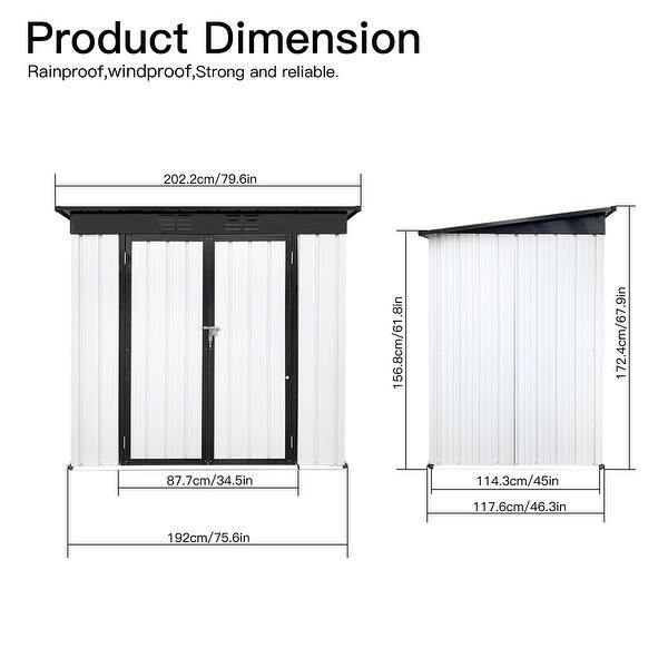 Metal garden sheds 4ftx6ft outdoor storage sheds - Bed Bath & Beyond ...
